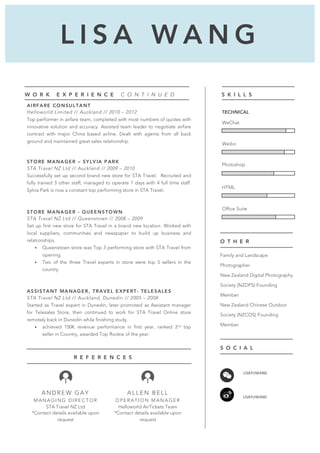 Lisa CV 11Mar16 | PDF | Sales | Business