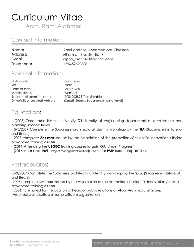 Curriculum Vitae short | PDF