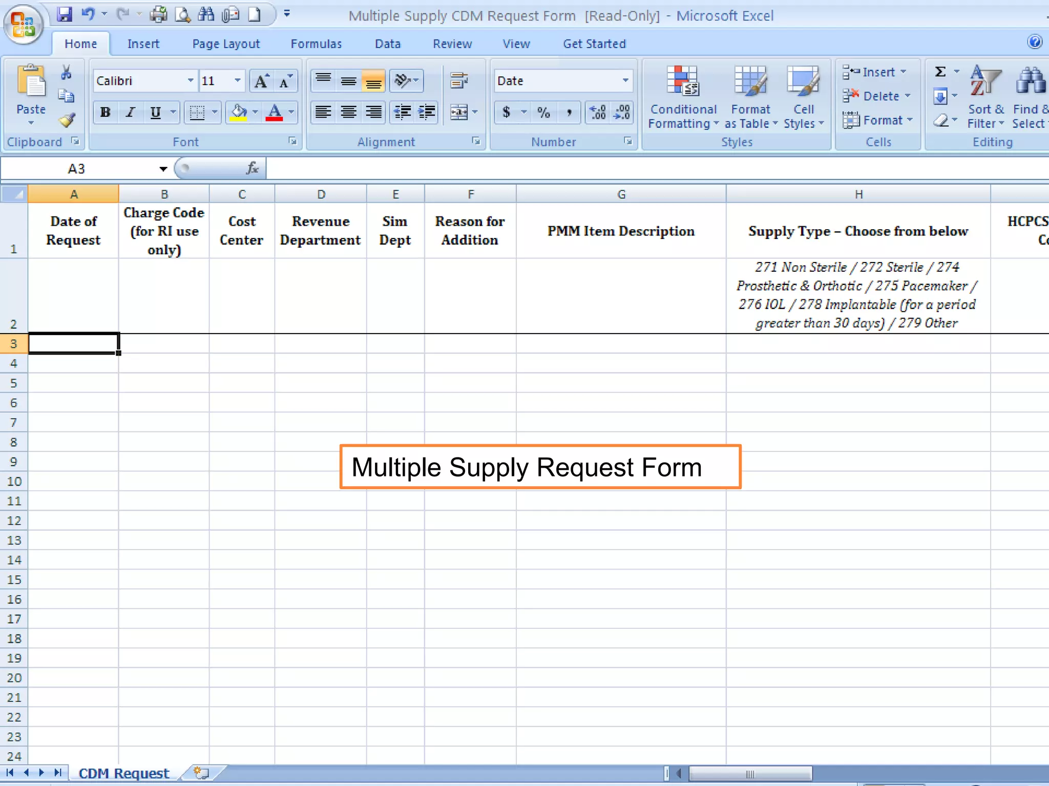 CDM Electronic Request Form Tutorial | PPTX