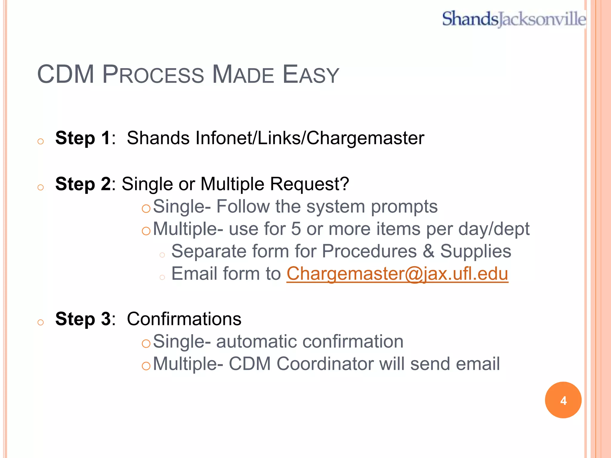 CDM Electronic Request Form Tutorial | PPTX