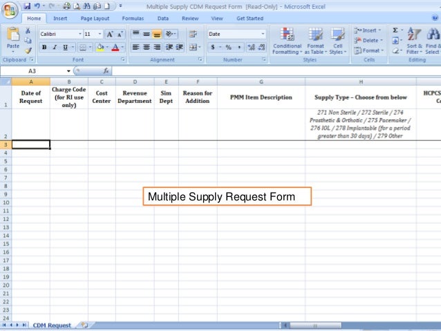 CDM Electronic Request Form Tutorial