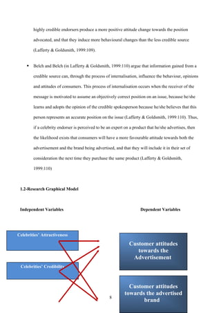 CELEBRITY Endorsement advanced word report | DOC