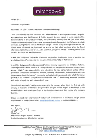 Gladys L Ref Letter | PDF