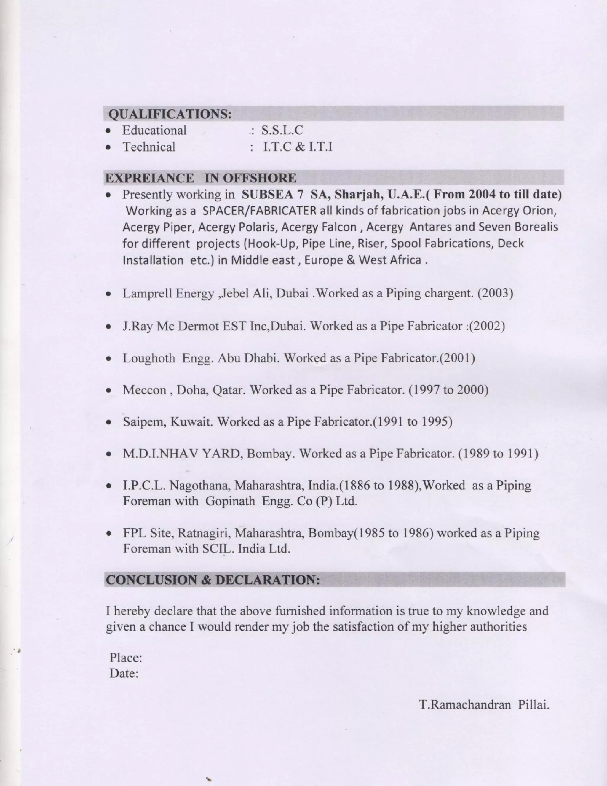 Resume & certificate | PDF