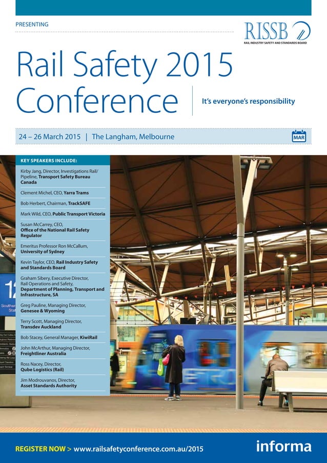 RISSB Rail Safety Conference 2015 | PDF | Rail Travel | Travel Type