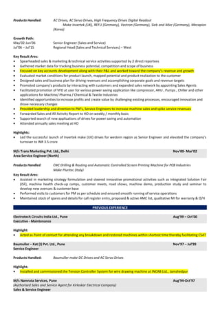 Resume New | DOC | Sales | Business