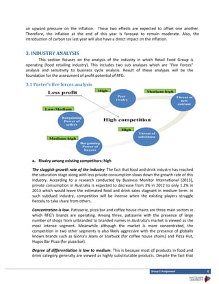 Retail Food Group - Analysis Report - Group 5 | PDF
