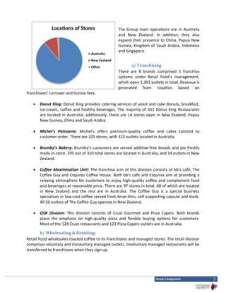 Retail Food Group - Analysis Report - Group 5 | PDF