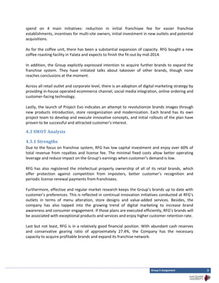 Retail Food Group - Analysis Report - Group 5 | PDF