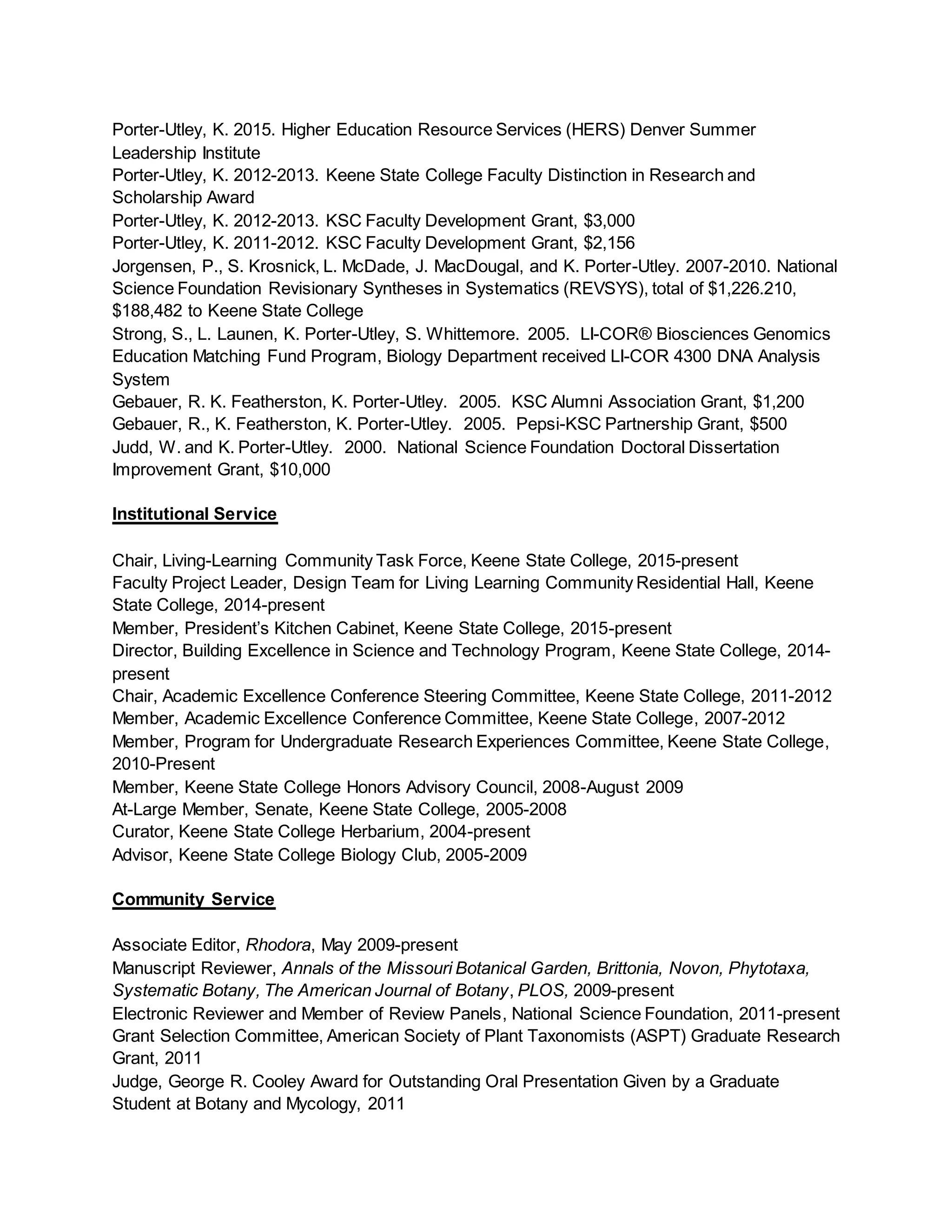 Porter Utley CV 103115 | DOCX