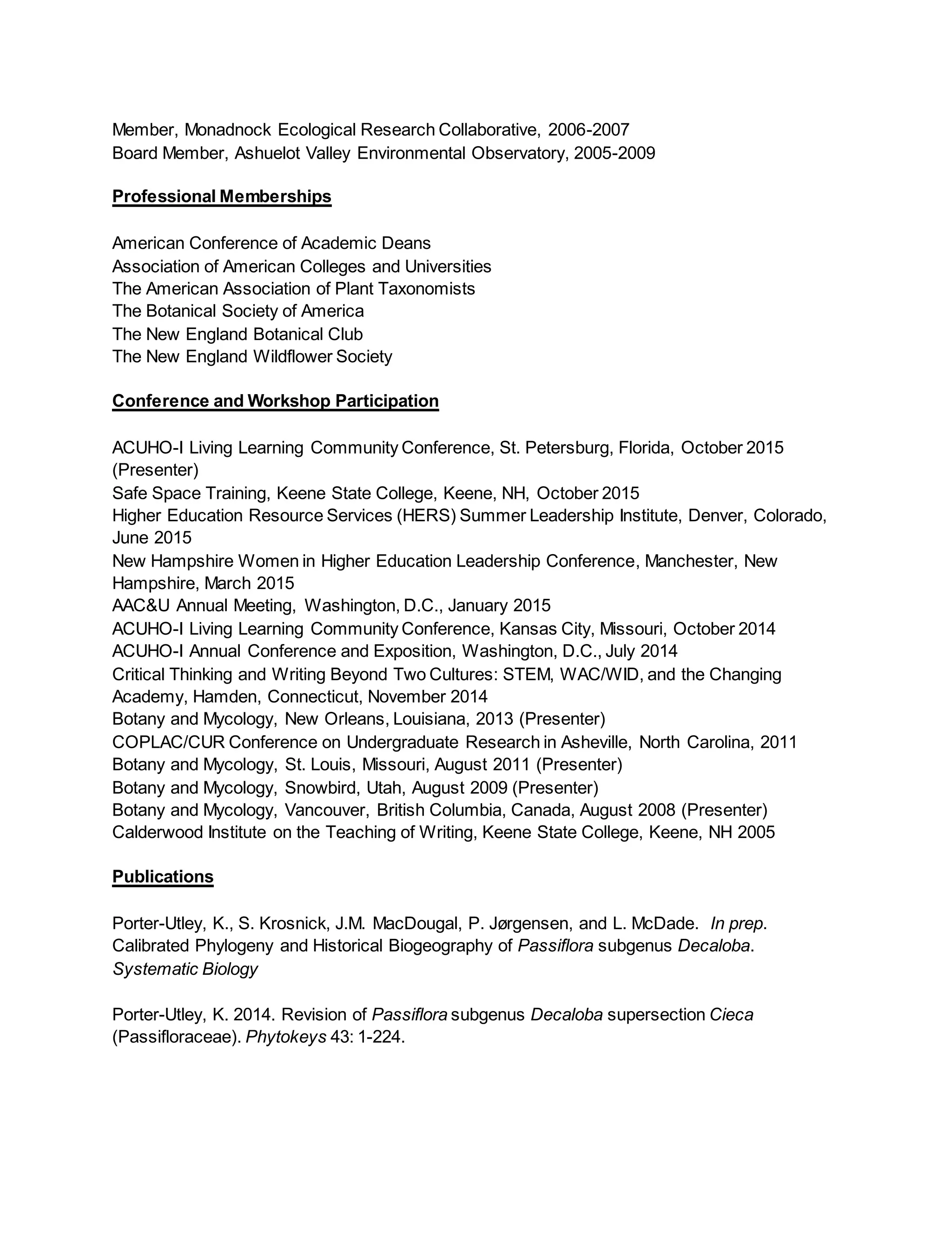 Porter Utley CV 103115 | DOCX