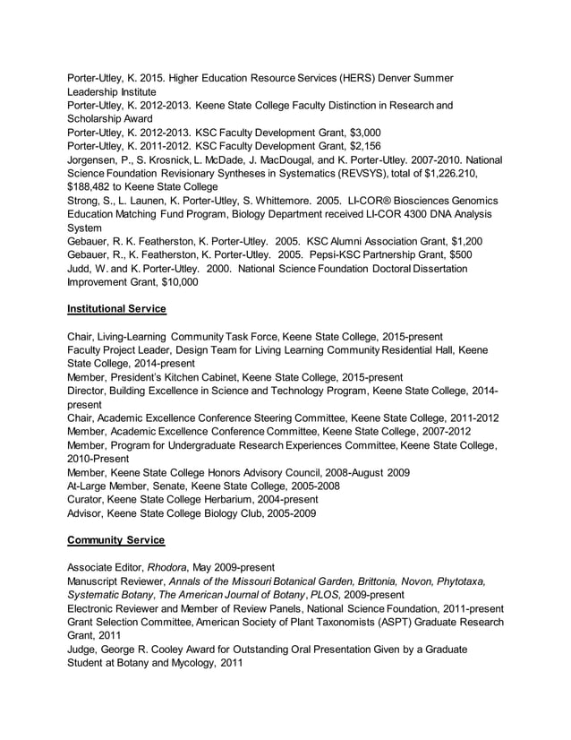 Porter Utley CV 103115 | PDF