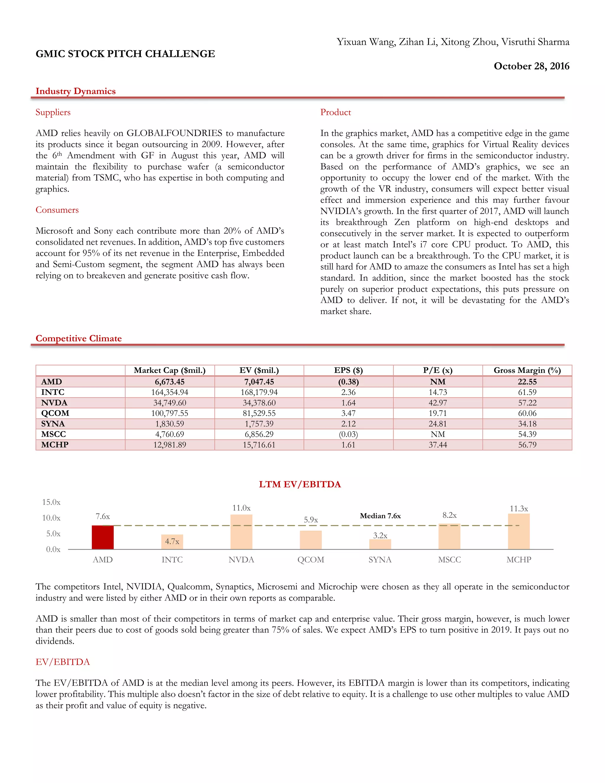 AMD_Stock Pitch Report_final | PDF