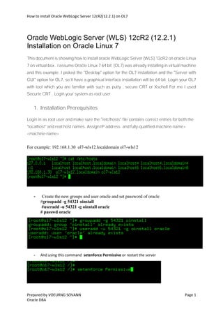 Oracle WebLogic Server_OL7_Sovann | PDF