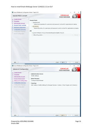 Oracle WebLogic Server_OL7_Sovann | PDF