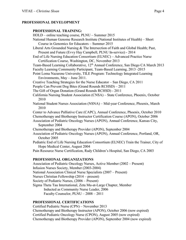Sloan_Chris_Curriculum Vitae | PDF