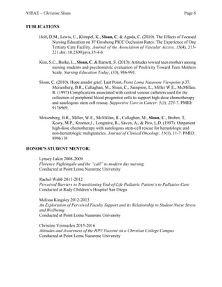 Sloan_Chris_Curriculum Vitae | PDF