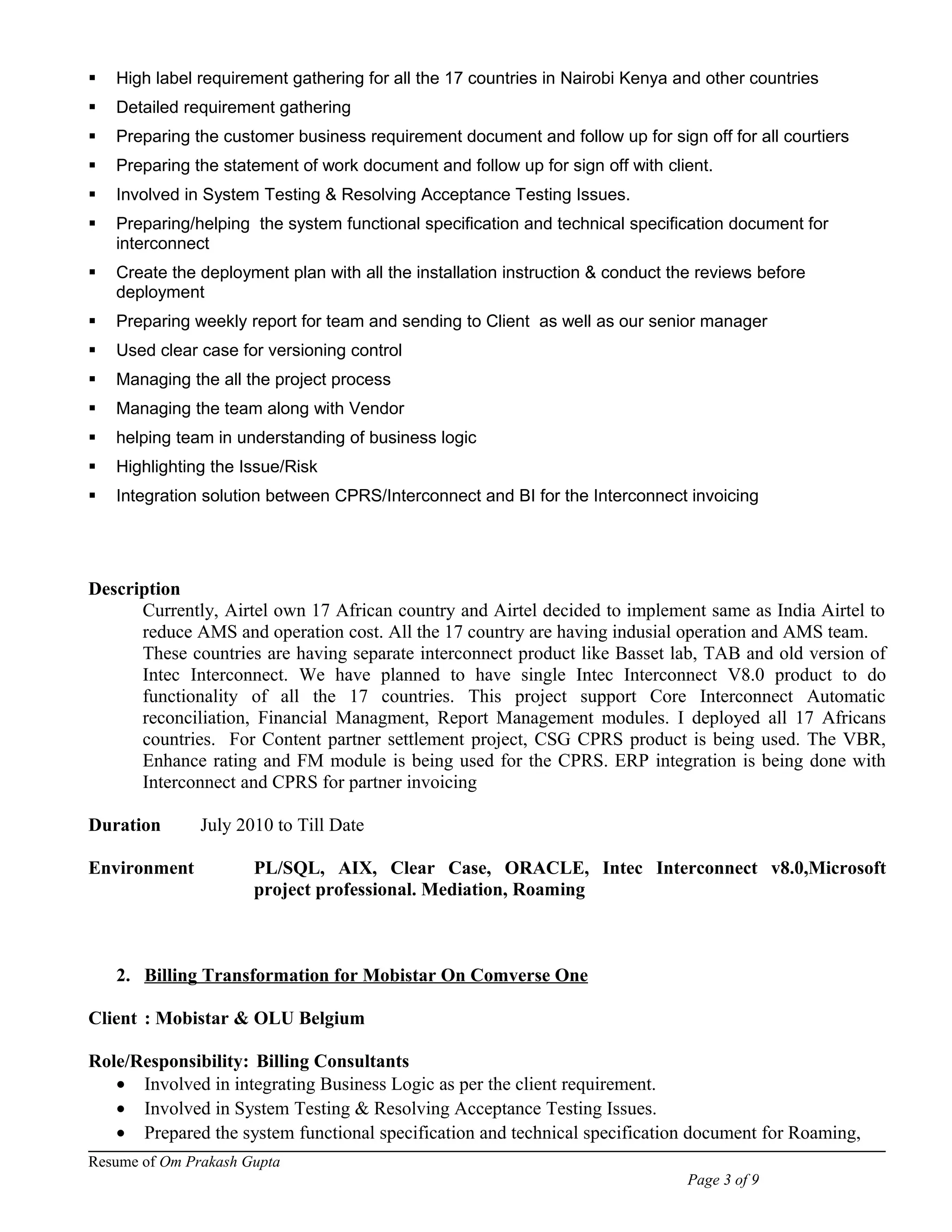 Resume 12yrs Exp | DOC | Computer Software and Applications | Computing