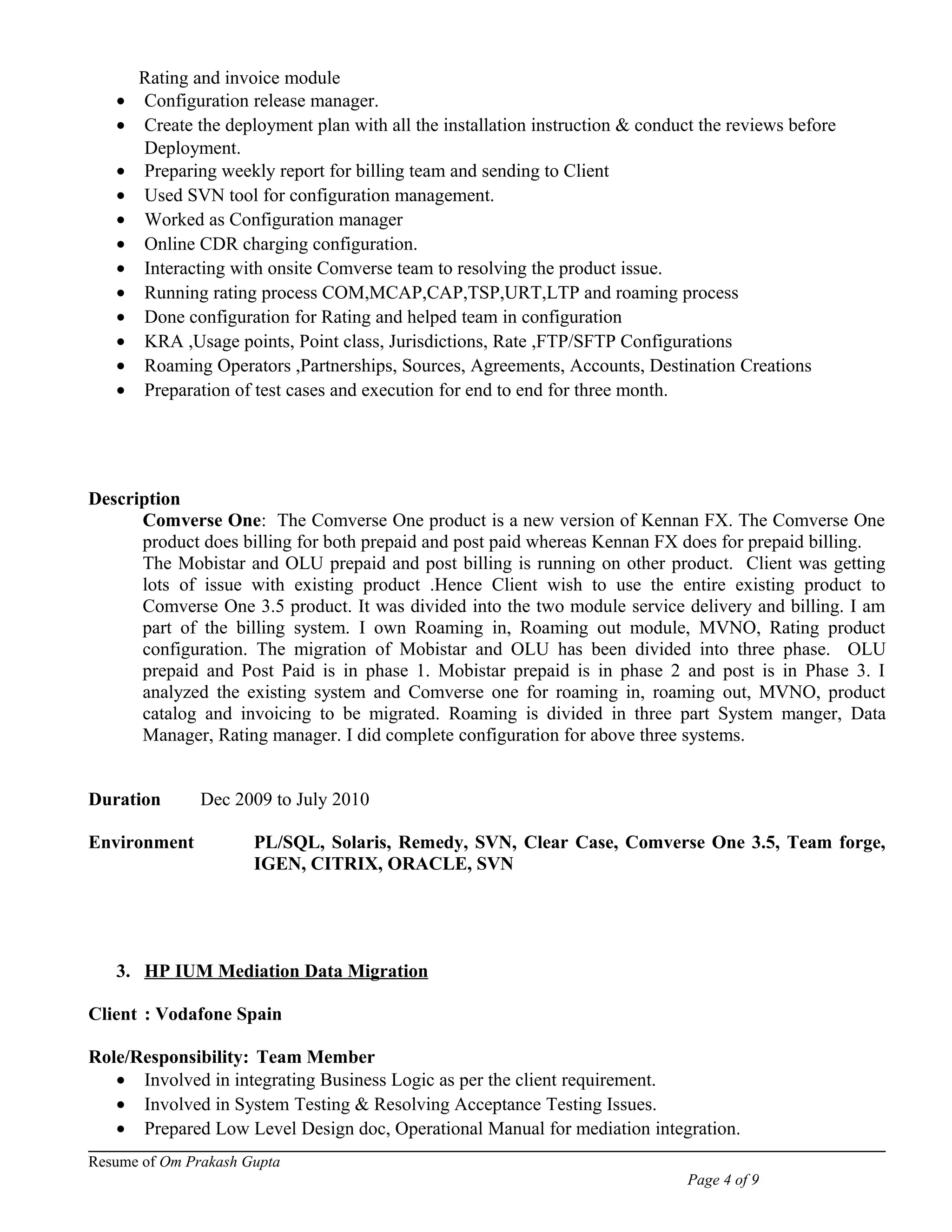 Resume 12yrs Exp | DOC | Computer Software and Applications | Computing