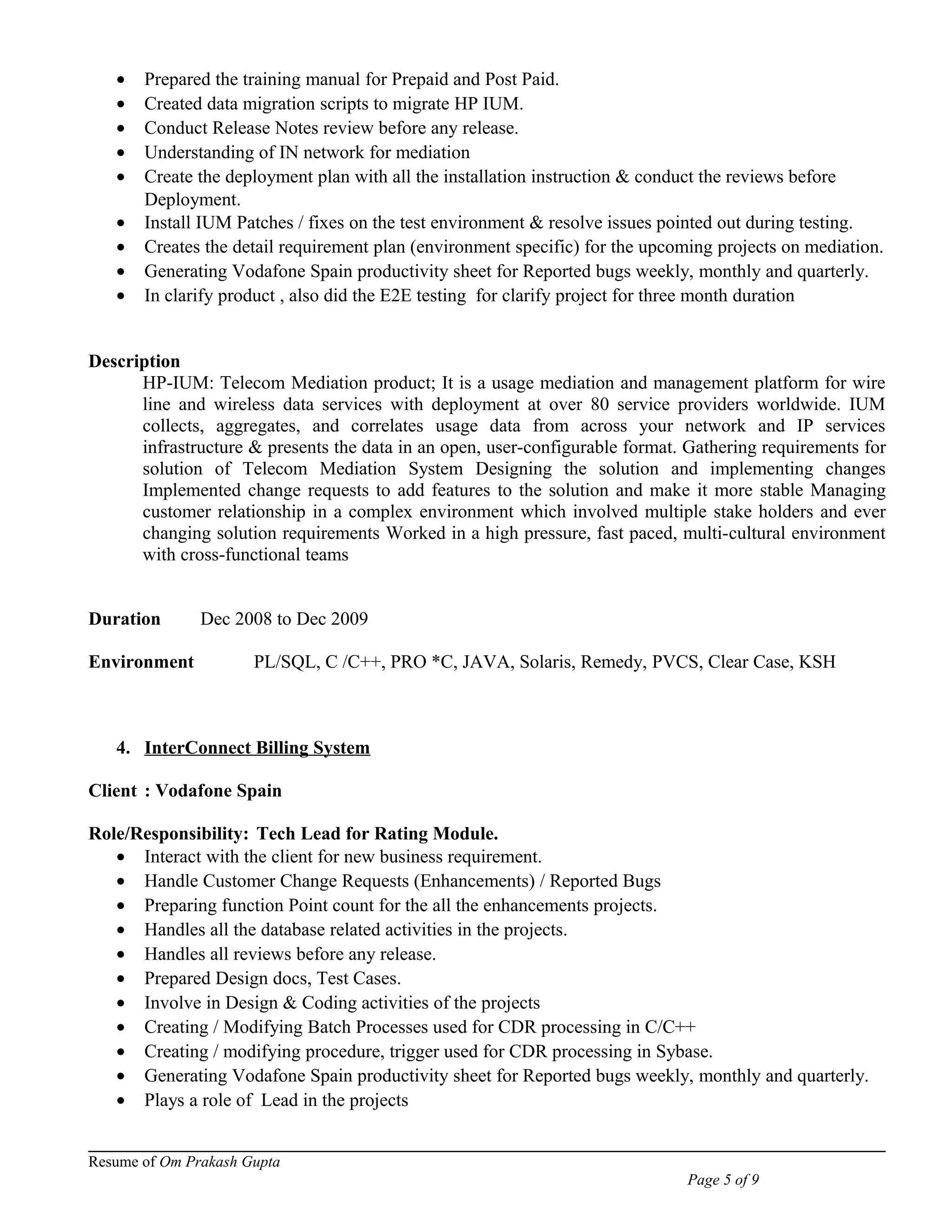 Resume 12yrs Exp | DOC | Computer Software and Applications | Computing