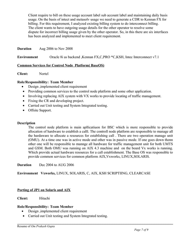 Resume 12yrs Exp | DOC | Computer Software and Applications | Computing