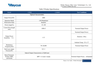 Small Fiber Laser User Guide 2000W | PDF