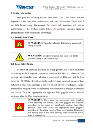 Small Fiber Laser User Guide 2000W | PDF