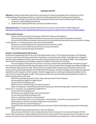 Unit Plan - Paper Towns - for printing for app | PDF