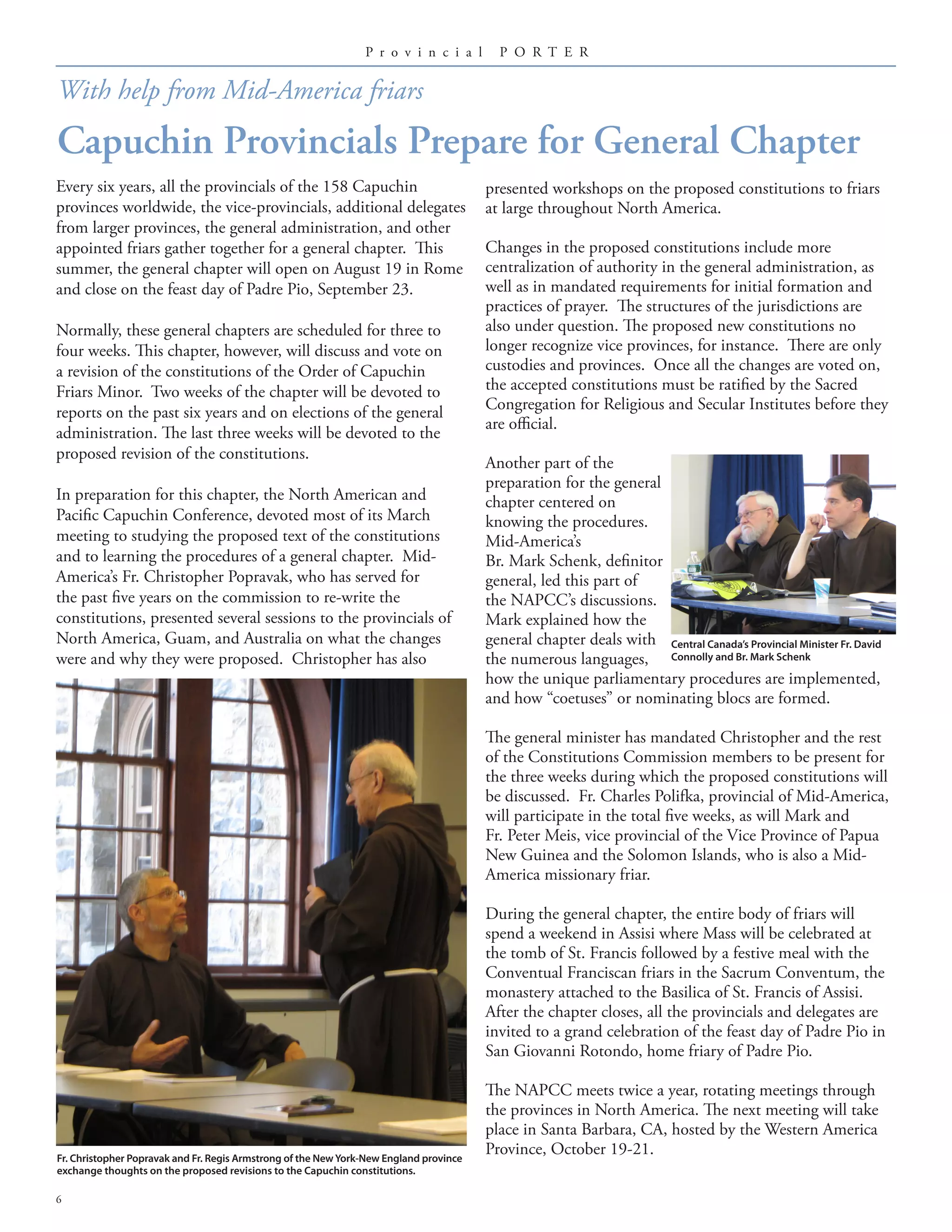 Capuchin Provincial Porter 2Q12 | PDF