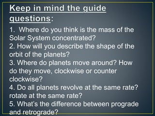 Earth & Life Science Solar System (lesson 2) | PPTX