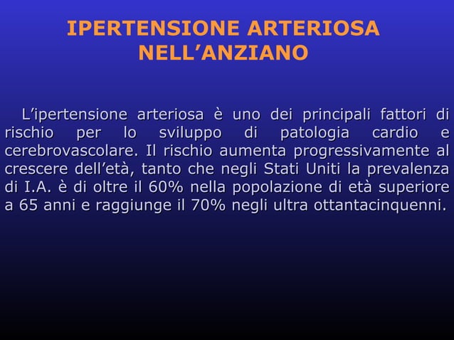 Fedeli Giorgio. Ipertensione arteriosa nell'anziano. ASMaD 2010 | PPT ...