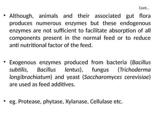 Role of Feed Enzymes to achieve improved Nutrition and Health | PPTX