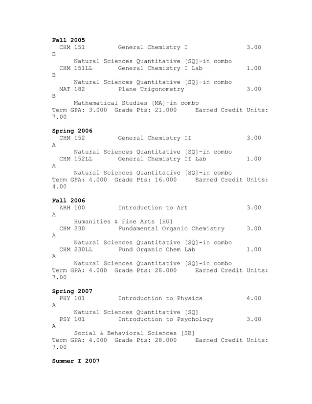 Transcript GCC | PDF