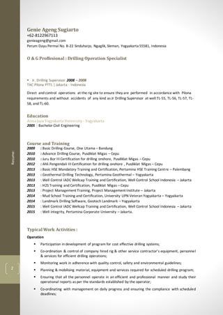 cv Genie Ageng Sugiarto englishh | PDF