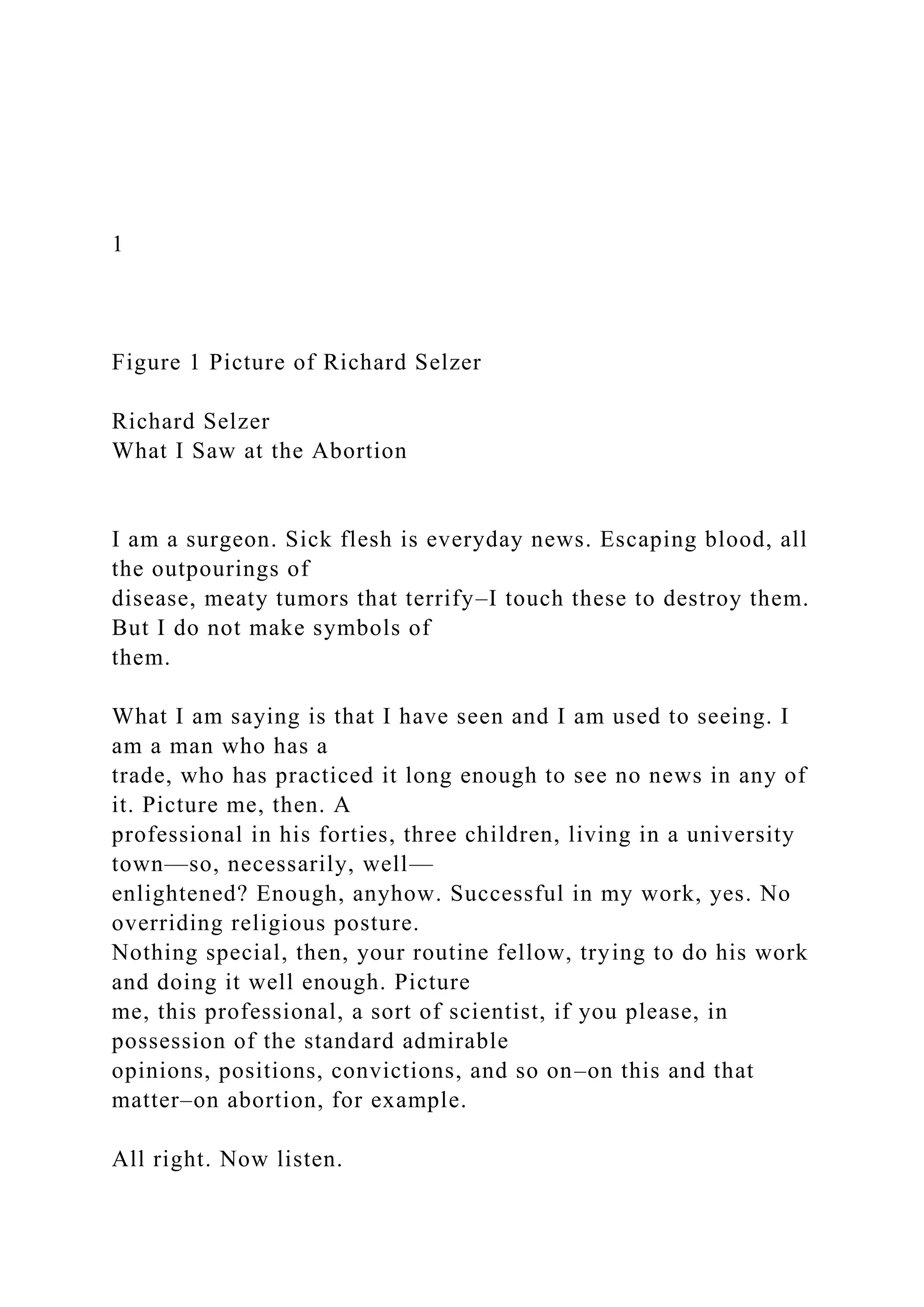 1 Figure 1 Picture of Richard Selzer Richard Selz.docx