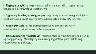 Pahayag sa Pagbibigay Patunay | PPTX