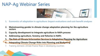 NAP-Ag Webinar - Tracking Domestic Climate Finance Flows | PPT