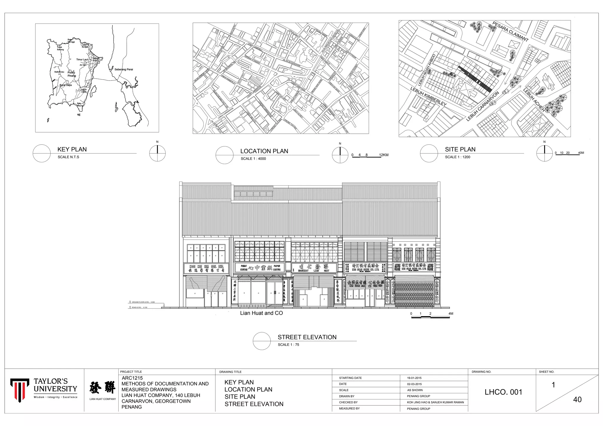 1 finalise key,site,location & street elevation ready plot a1 ...