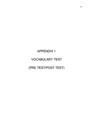 HEY! LET’S LEARN NEW WORDS: USING ENGLISH SONGS TO ENHANCE VOCABULARY ACQUISITION AMONG ...