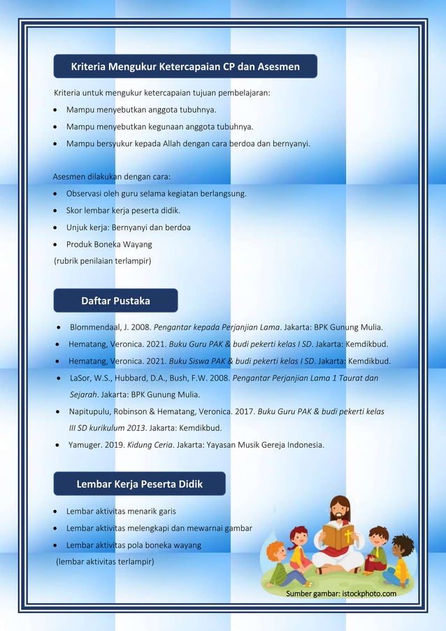 Modul Ajar Agama Kristen Fase A Kurikulum Merdeka | DOCX