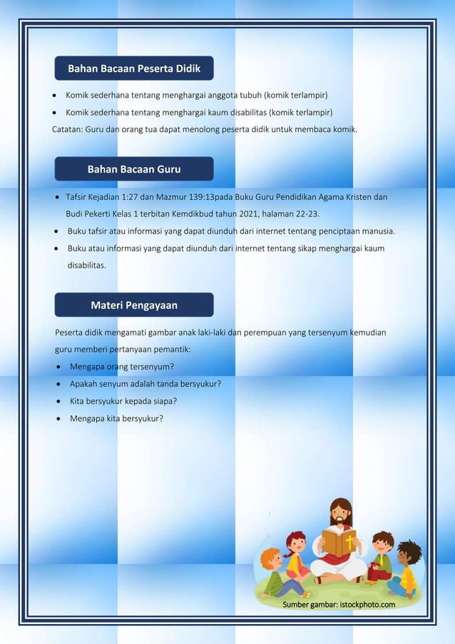 Modul Ajar Agama Kristen Fase A Kurikulum Merdeka | DOCX