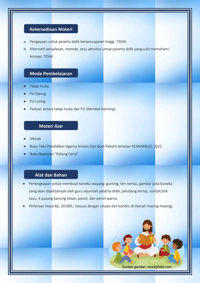 Modul Ajar Agama Kristen Fase A Kurikulum Merdeka | DOCX