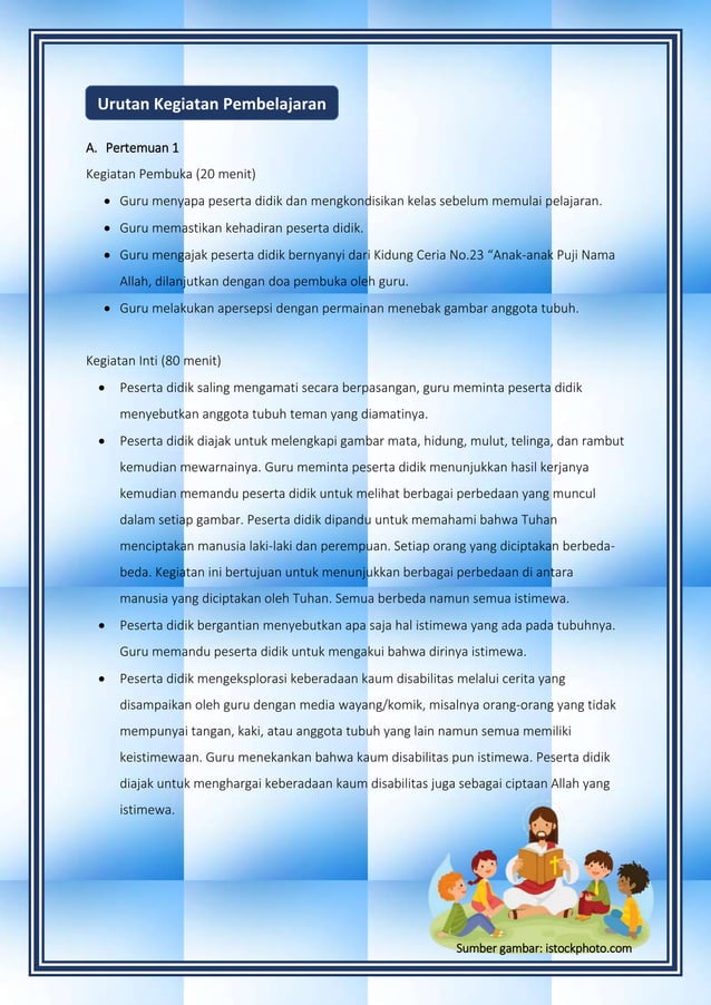 Modul Ajar Agama Kristen Fase A Kurikulum Merdeka | DOCX