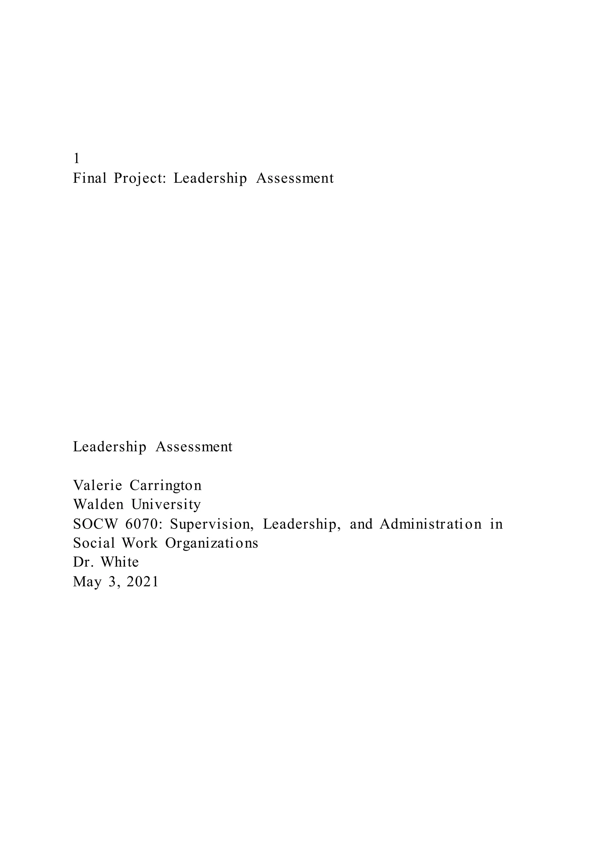 1Final Project Leadership Assessment | DOCX
