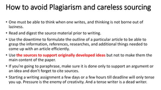 references and plagiarism | PPTX