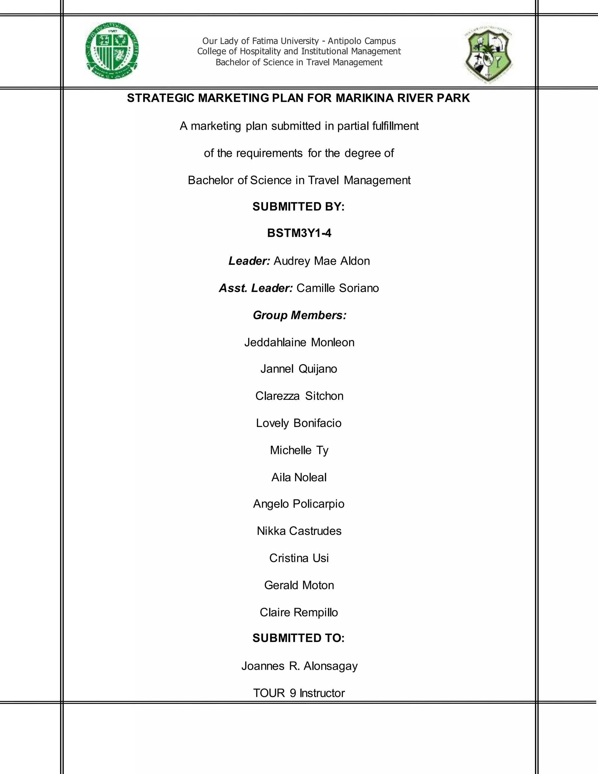 MRP Marketing Plan (Title Page) | PDF