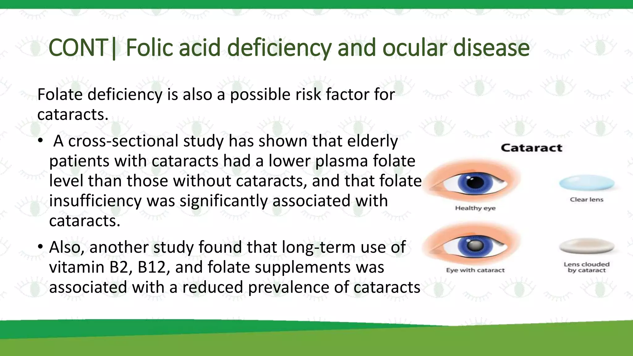 Folic acid deficiency and vision | PPT