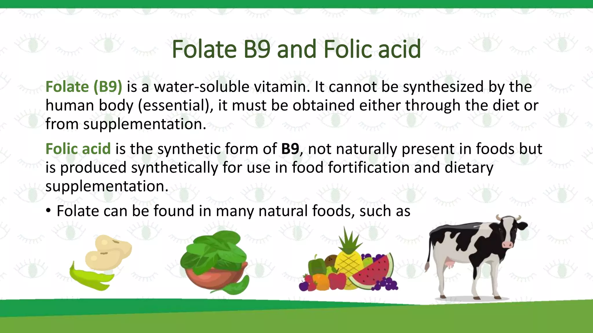 Folic acid deficiency and vision | PPTX