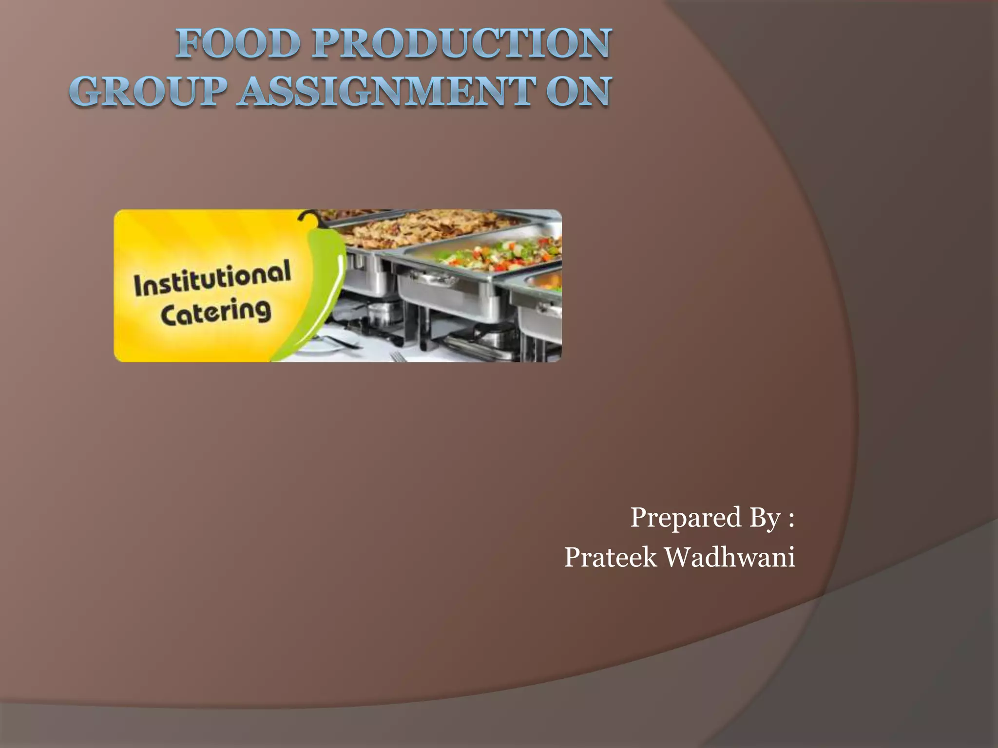 Institutional Catering | PPSX
