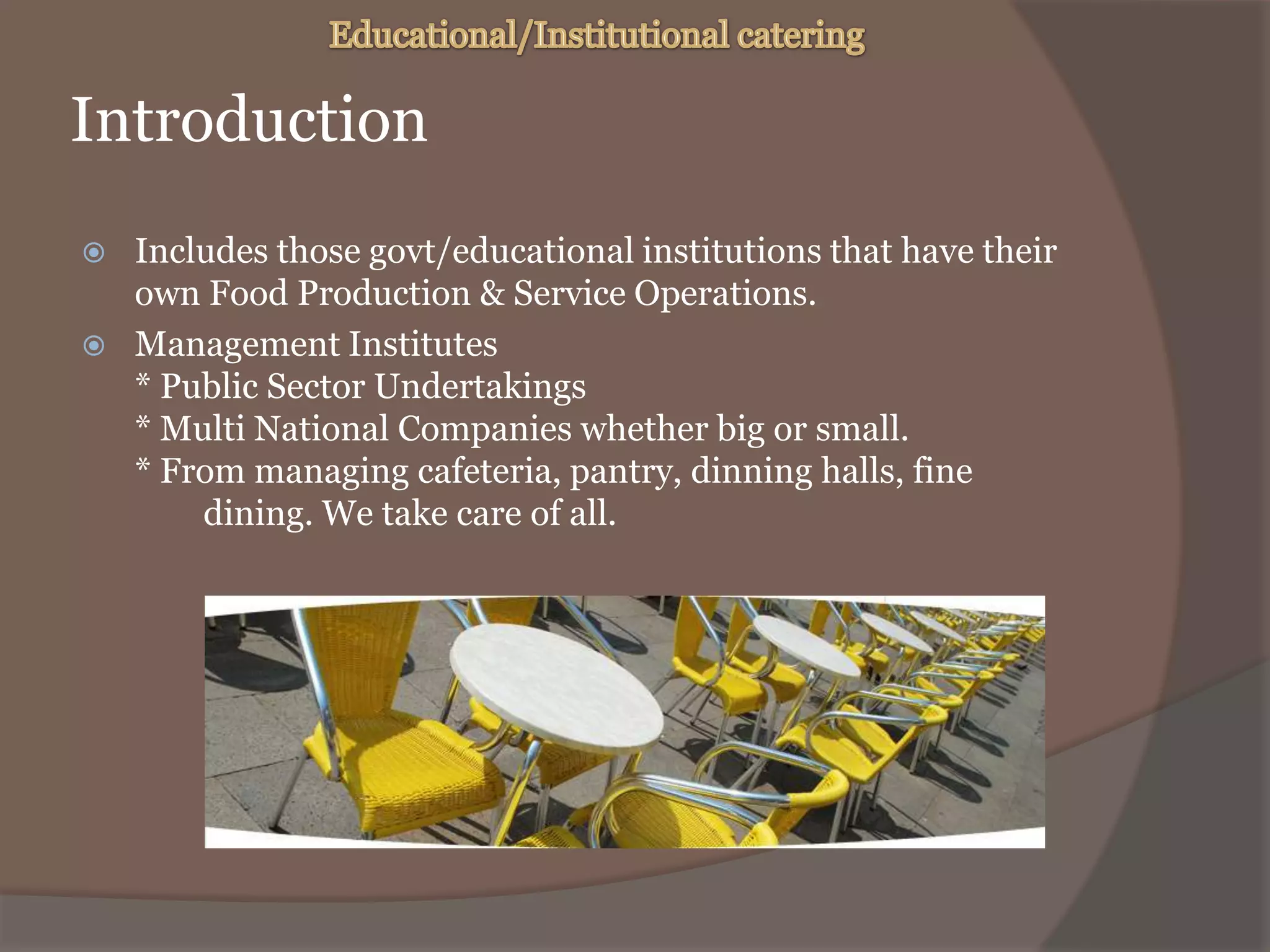 Institutional Catering | PPSX